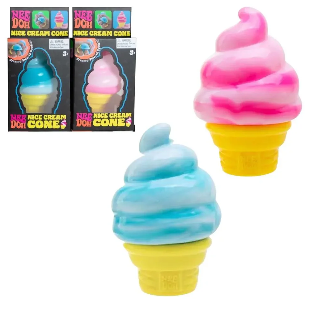NeeDoh | Toys | Needoh Ice Cream Cone Set 2 Blue Pink Swirled Nice ...